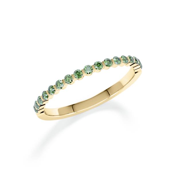 Memoire/Diamantring in Gelbgold 585 halbausgefasst mit zus. 0,27 ct ...