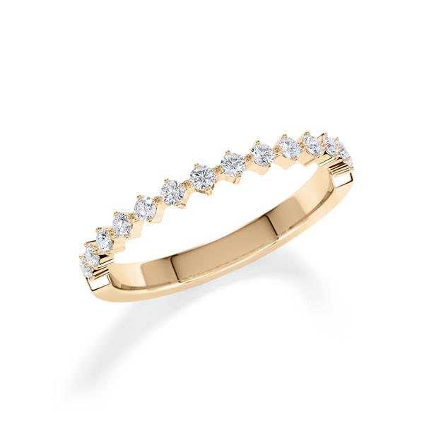 Memoire/Diamantring in Roségold 585 halbausgefasst mit zus. 0,26 ct ...