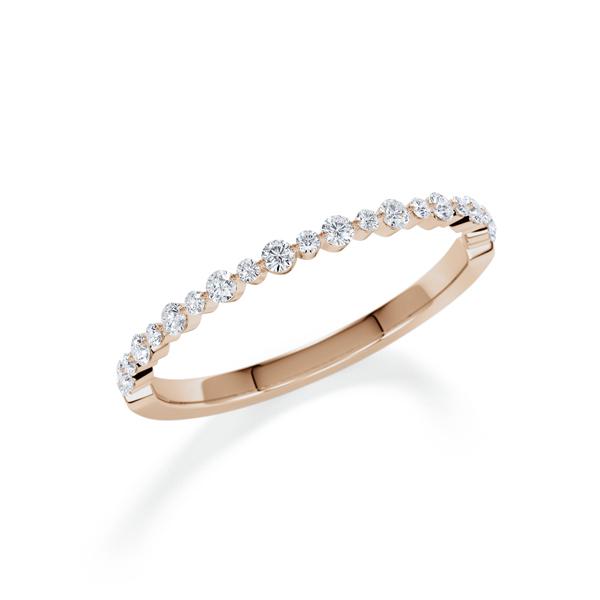 memoire/diamond ring in Peach-Gold 585 with in total 0,169 ct. tw,si by ...