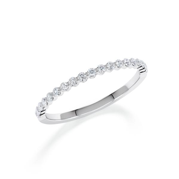 memoire/diamond ring in Platinium 777 half set with diamonds with in ...