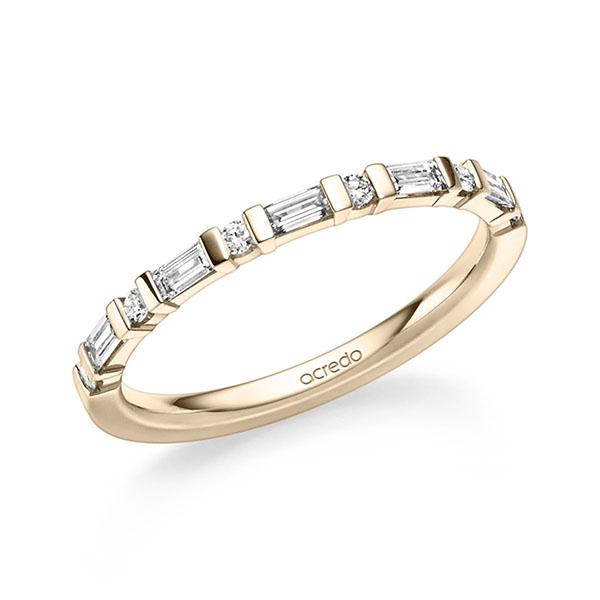 memoire/diamond ring in Signature Gold 585 with in total 0,34 ct. tw,vs ...