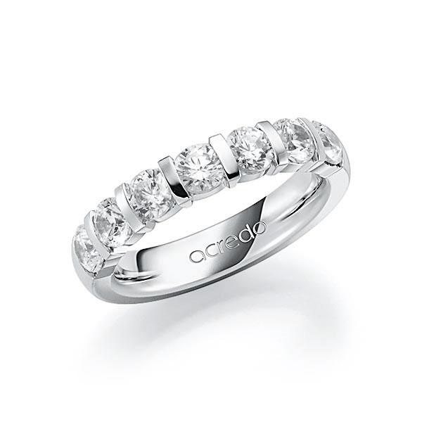 memoire/diamond ring in White gold 14K (585/1000) with in total 1,75 ct ...