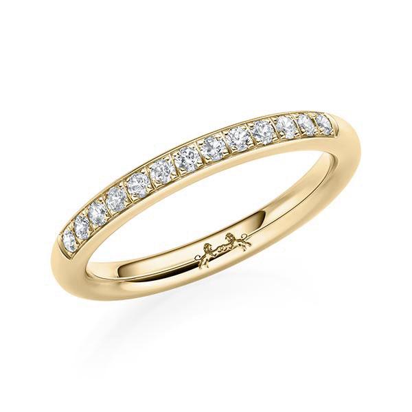 memoire/diamond ring in Yellow gold 14K (585/1000) with in total 0,26 ...
