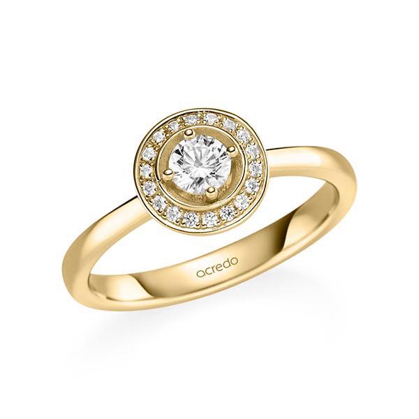 Verlobungsring in Gelbgold 585 mit zus. 0,34 ct. Brillant tw, si von acredo | A-11QH4S-GG5 ...